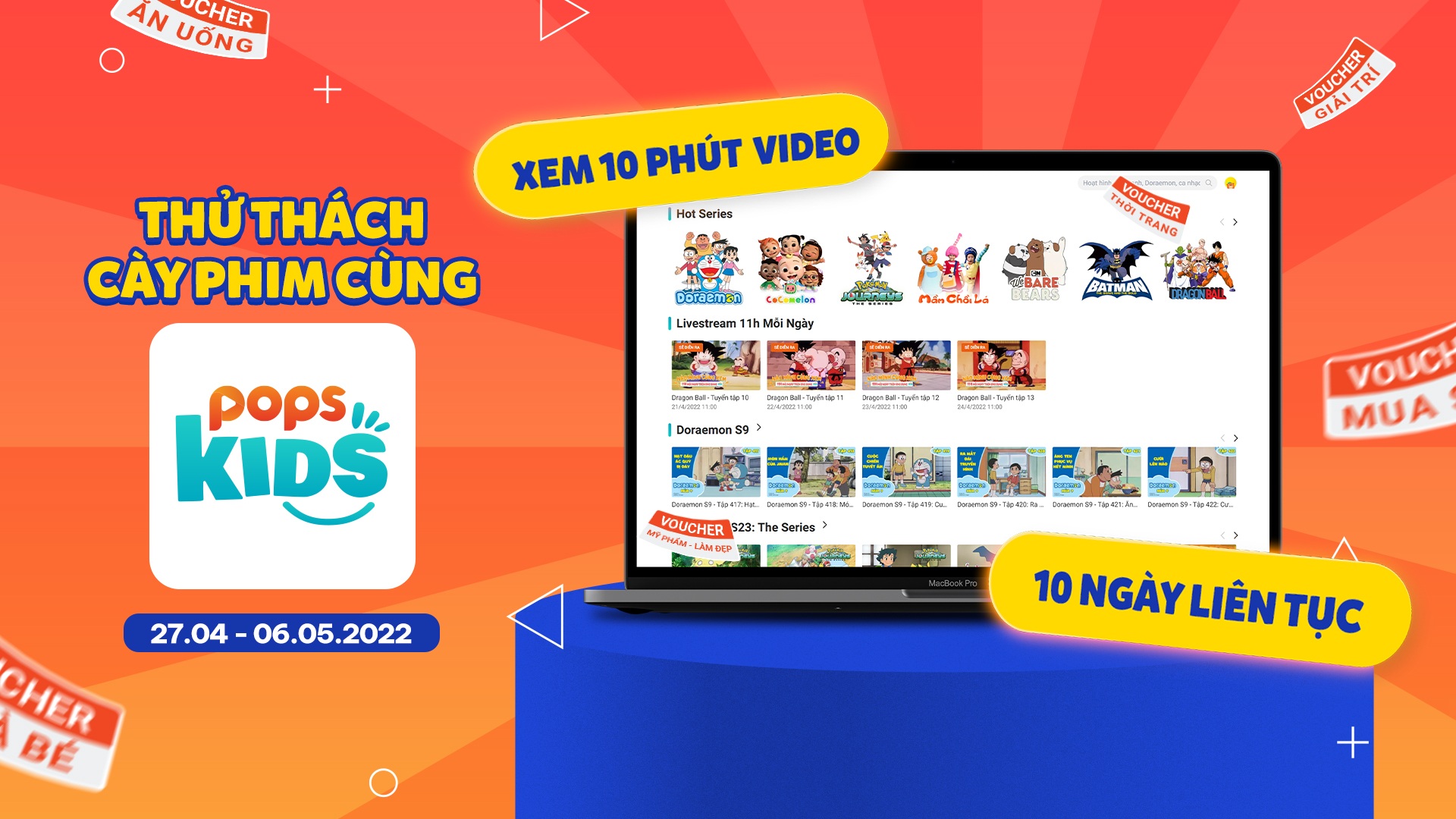 MINIGAME THỬ THÁCH CÀY PHIM CÙNG POPS KIDS - POPS Kids Blog